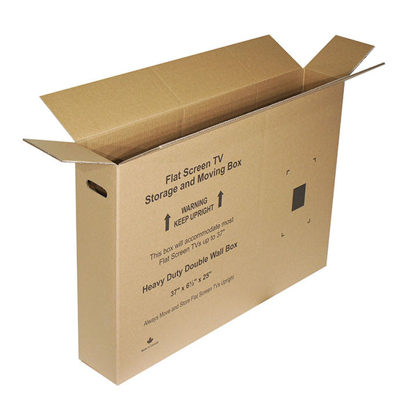 37" x 6-1/2" x 25" Flat Panel TV Packing Box 48BC Double Wall Fits 32 ...